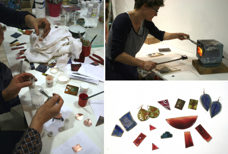 Atelier émaillage sur cuivre - Atelier Pétula Green